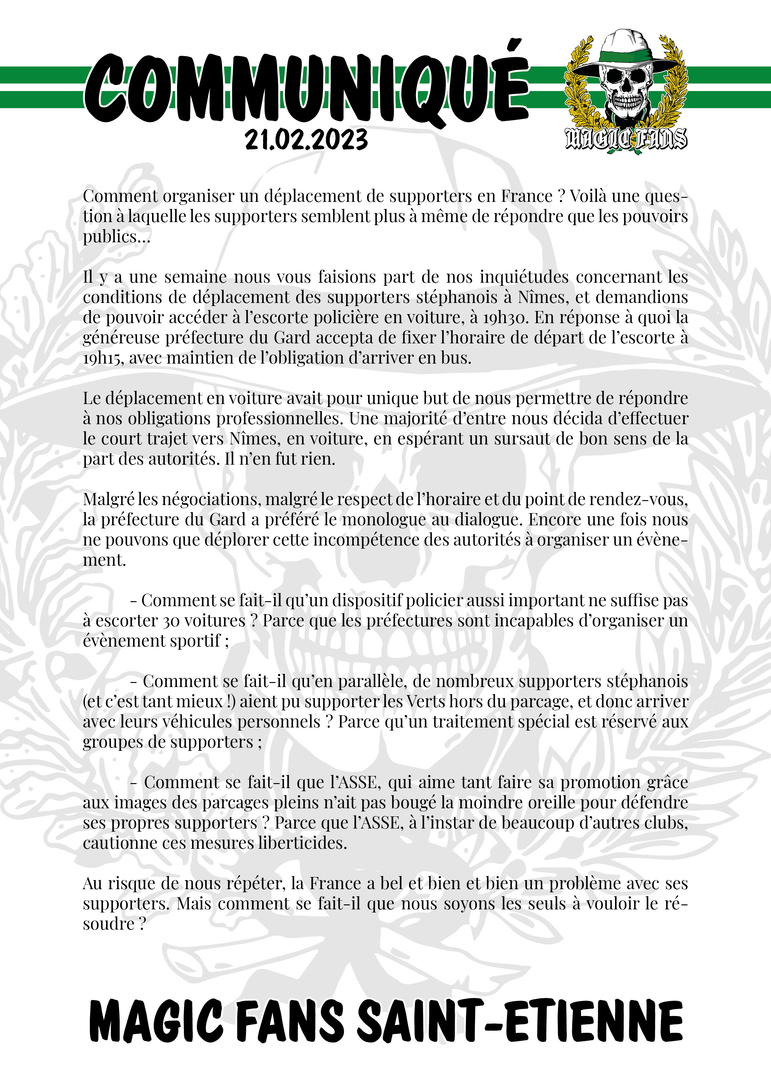 Communiqué du 21.02.2023 – magicfans.fr